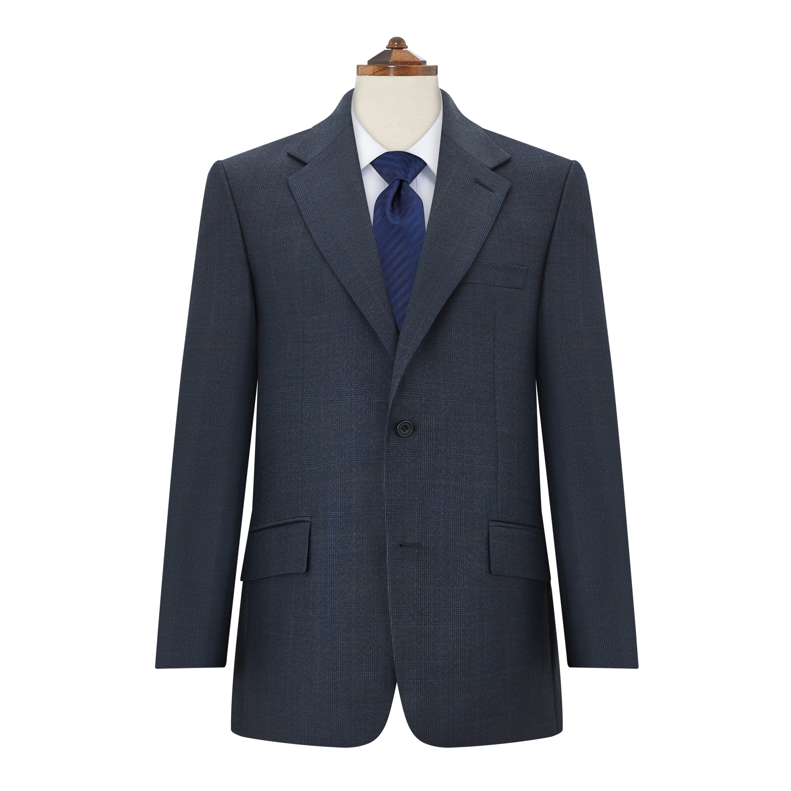 Ede & Ravenscroft | Barnes Check Flannel Suit | Light Navy