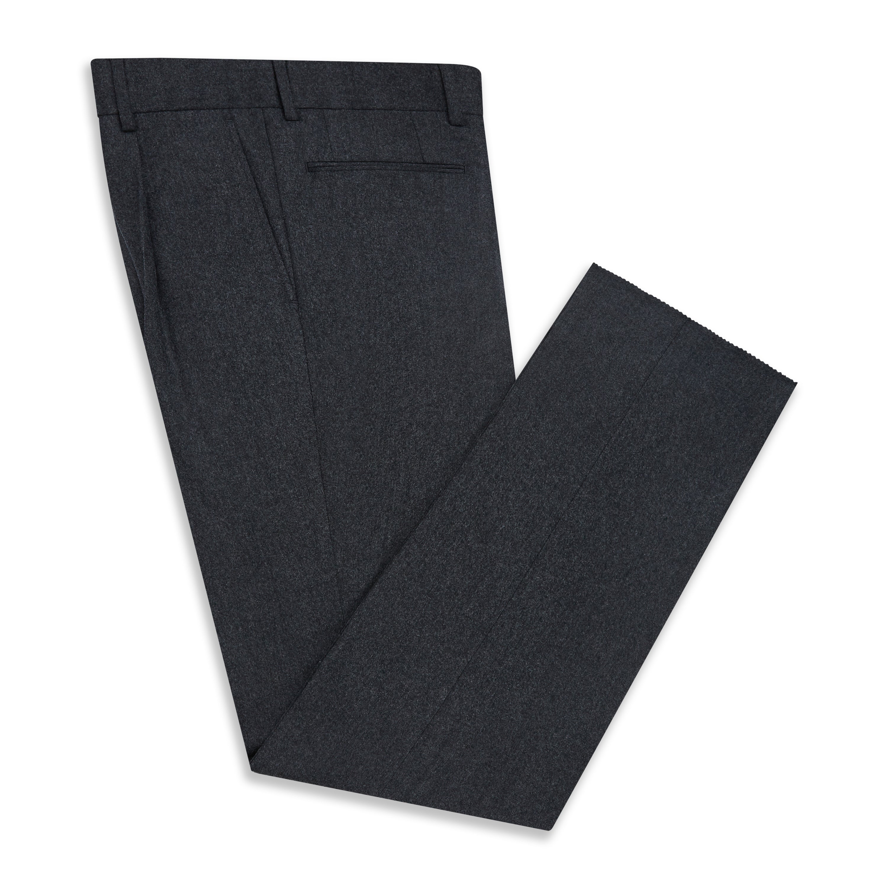 Ede & Ravenscroft | Tyler Flannel trousers | Charcoal