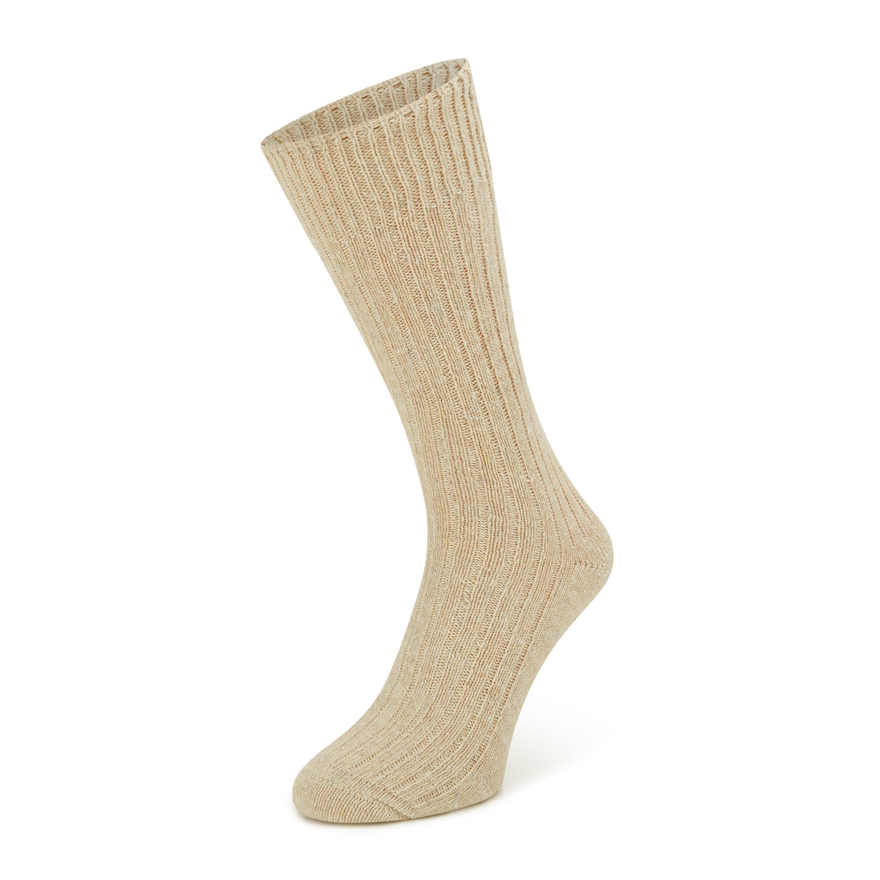 Ede & Ravenscroft | Shannon Irish Donegal Wool Socks | Beige