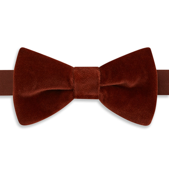 Ede & Ravenscroft | Velvet Pre Tied Bow Tie | Rust