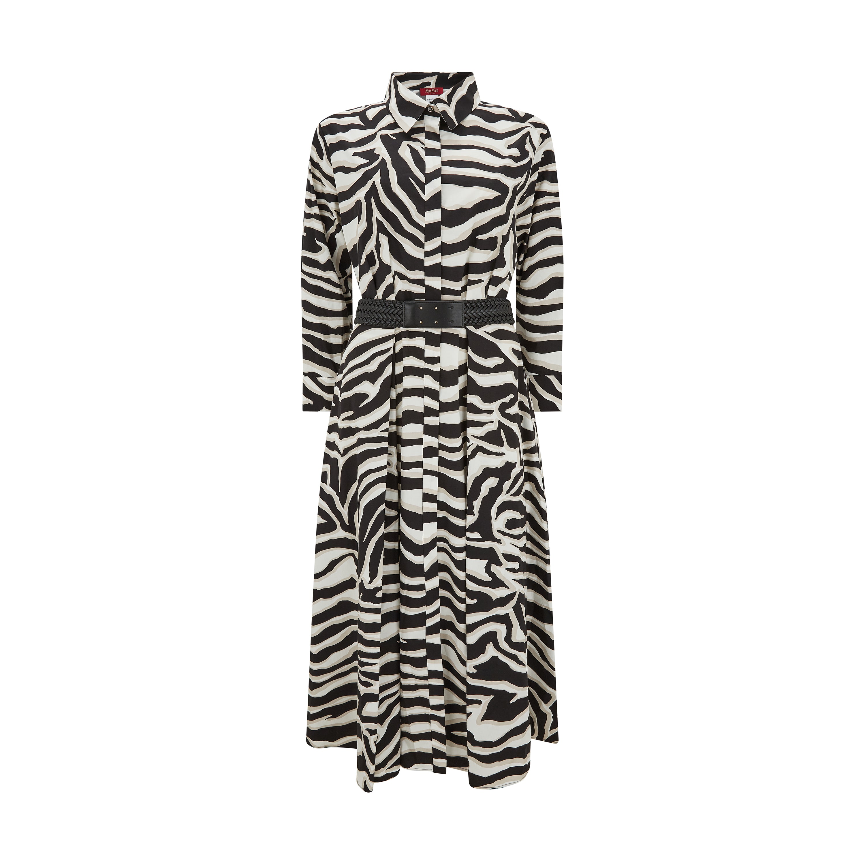 Ede & Ravenscroft | Arabba Zebra Print Poplin Cotton Dress | Black