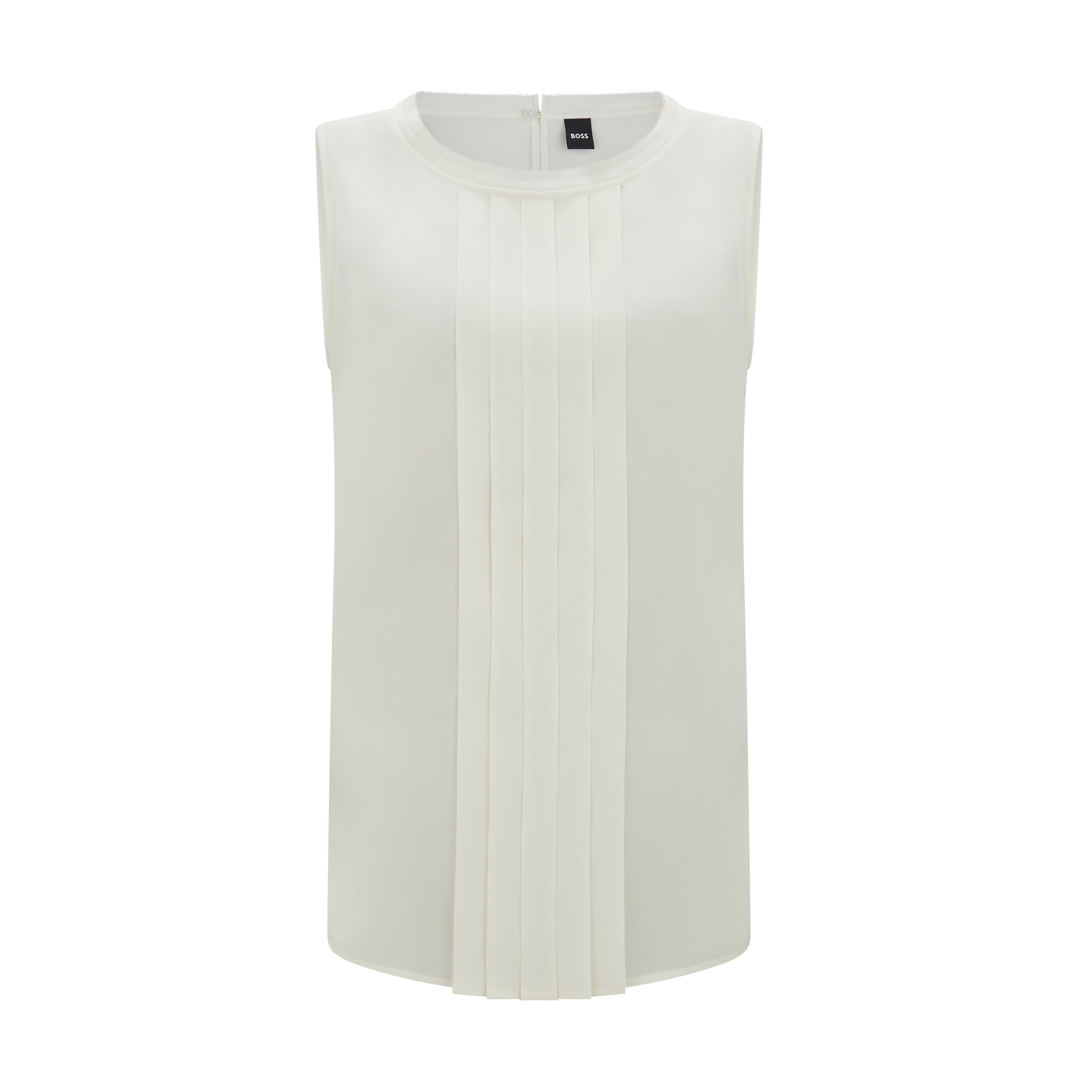 Ede & Ravenscroft | BOSS Bemiula Silk Blouse | White