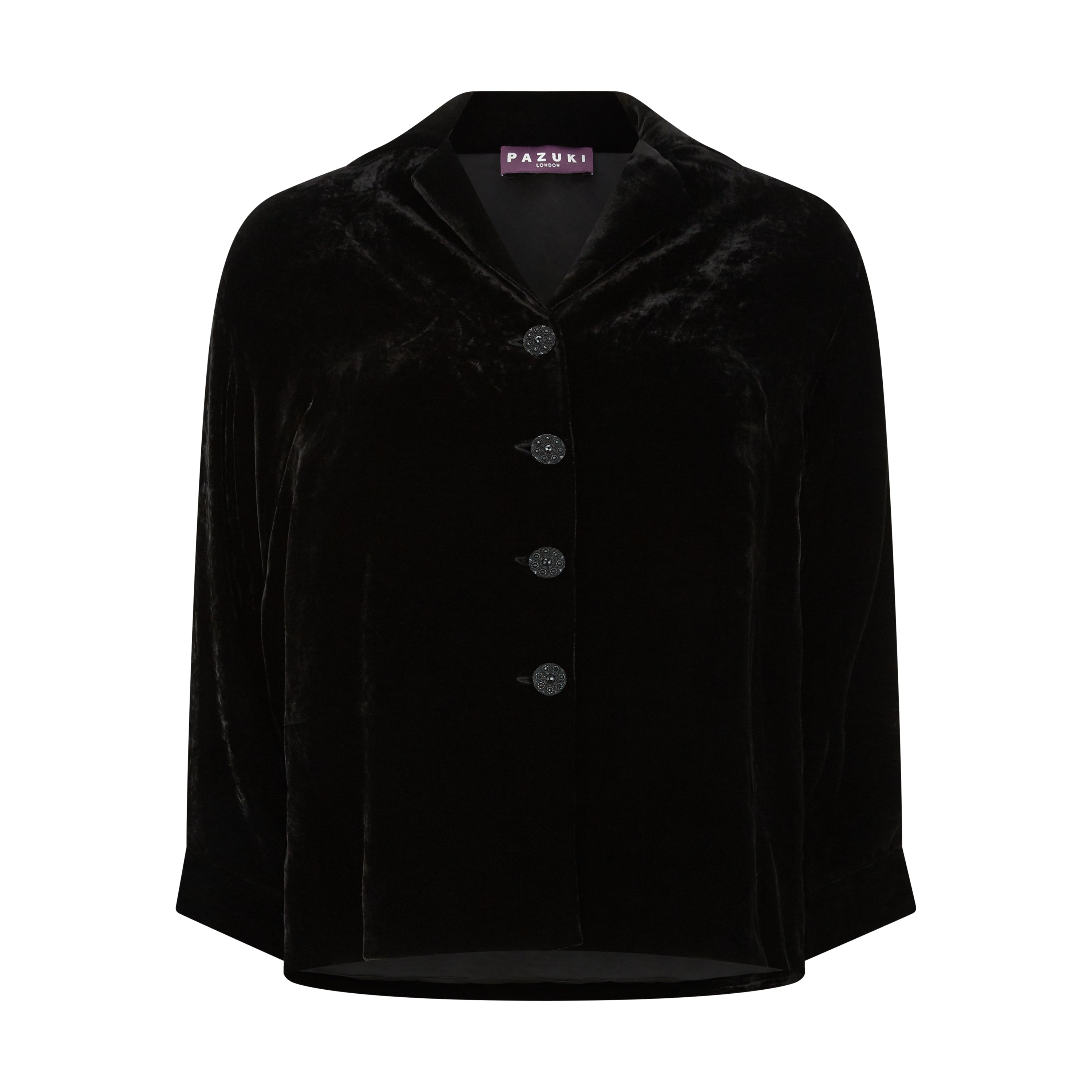 Ede & Ravenscroft | Pazuki Ellen Bracken Velvet Jacket | Black