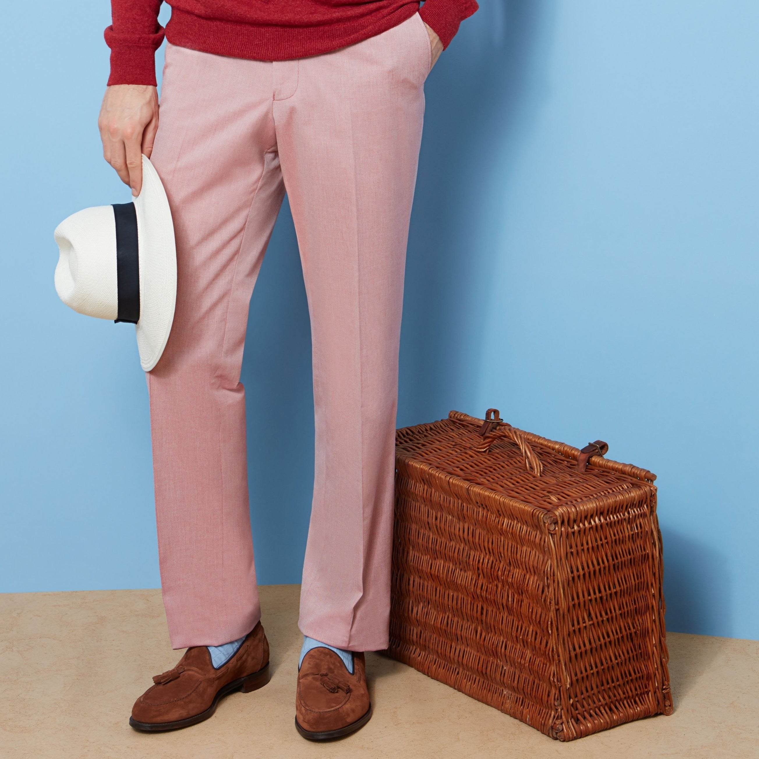 Ede & Ravenscroft | Barney Oxford Trouser | Red