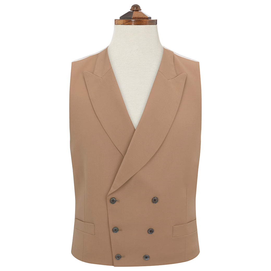 Ede & Ravenscroft | Hayward Royal Gaberdine Wool Waistcoat | Buff